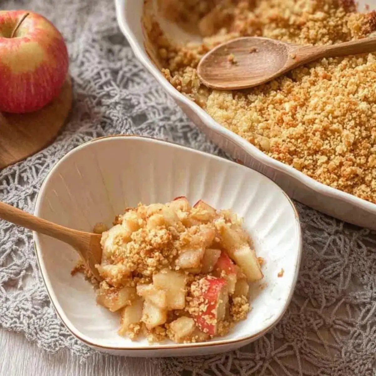 Apfel Crumble Rezept mit Haferflocken – 5 einfache Schritte - Noras ...