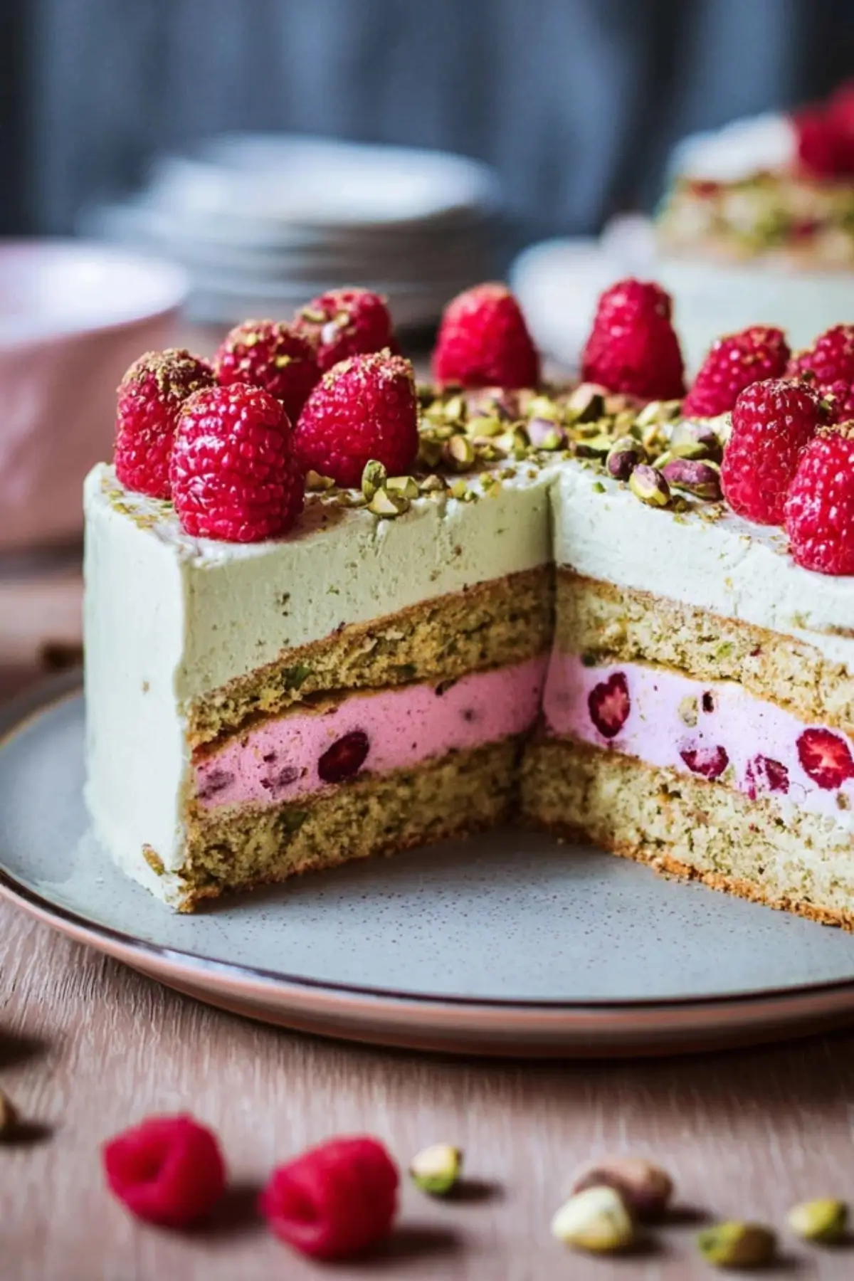 Himbeer Pistazien Torte – Genialer Genuss in 4 Schichten - Noras Kreationen