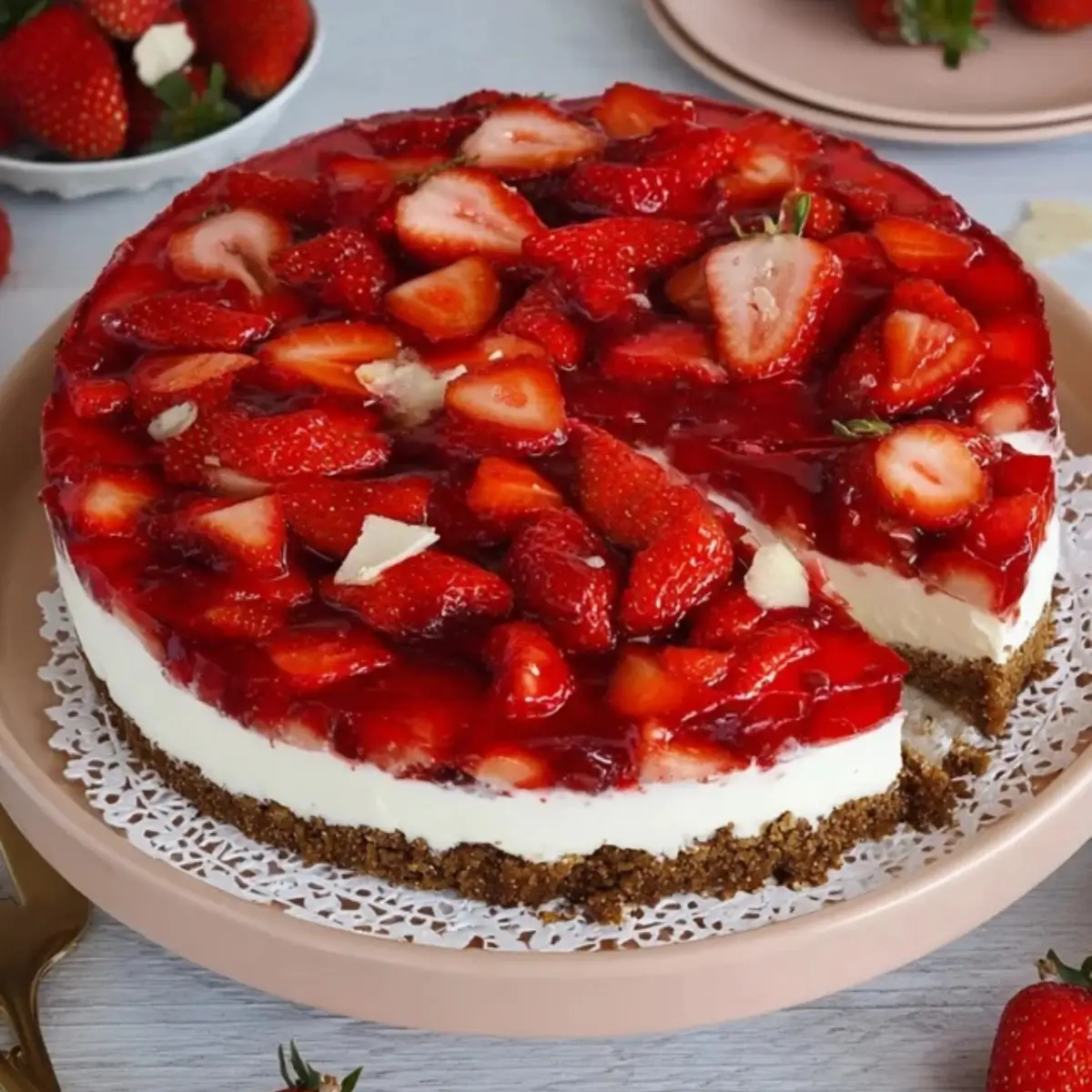 Erdbeer Kuchen Mascarpone